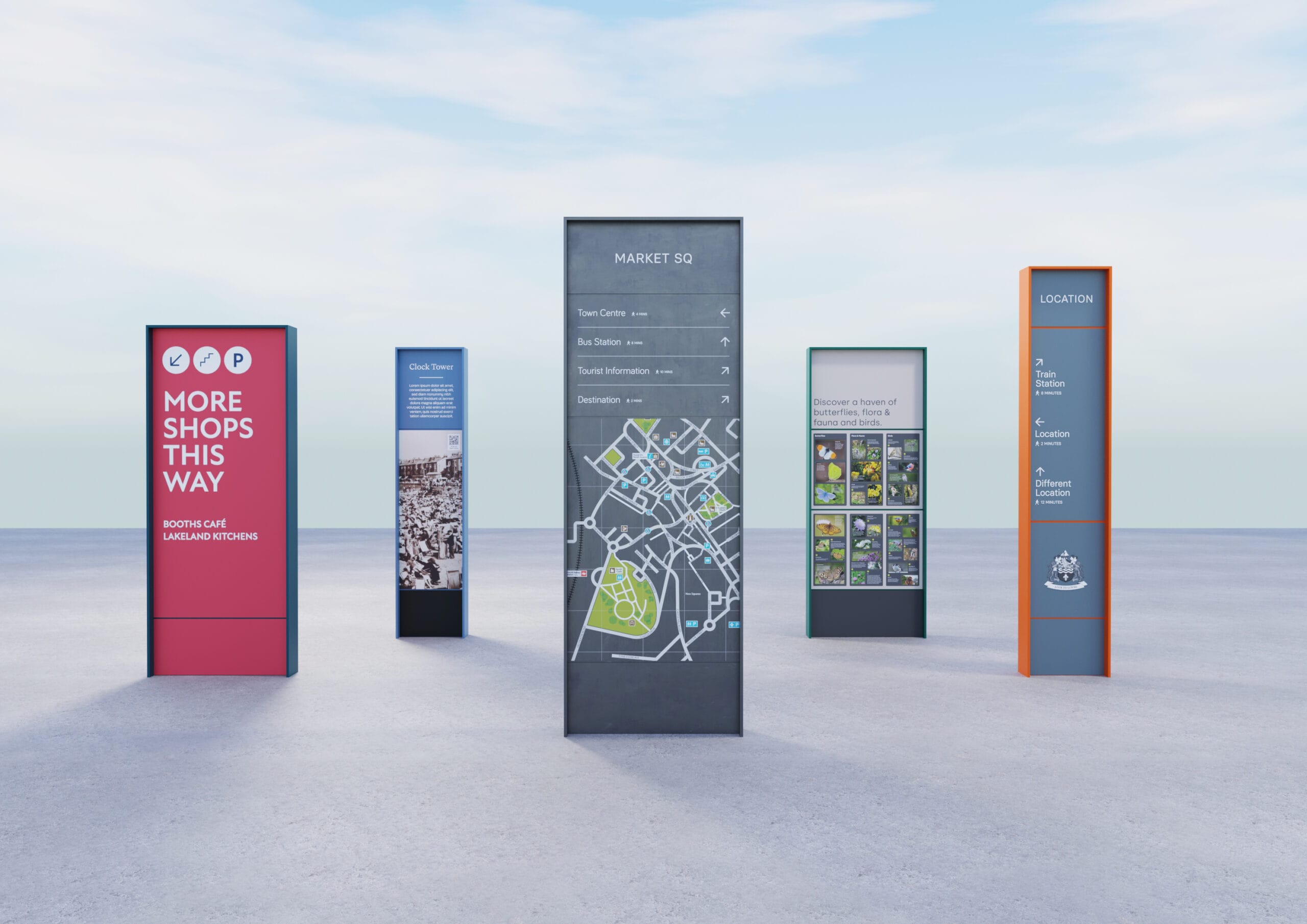 K-nekt - wayfinding signage UK - customisable wayfinding signs